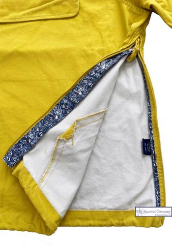Mousqueton LARMOR Hooded Fisherman Smock, Yellow, 100% canvas cotton ...