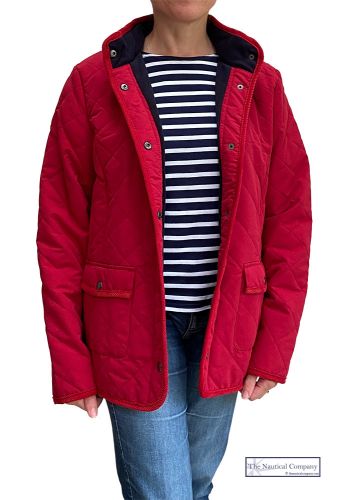 Women's Winter Red Fleece Lined Quilted Jacket Bergen by Captain ...