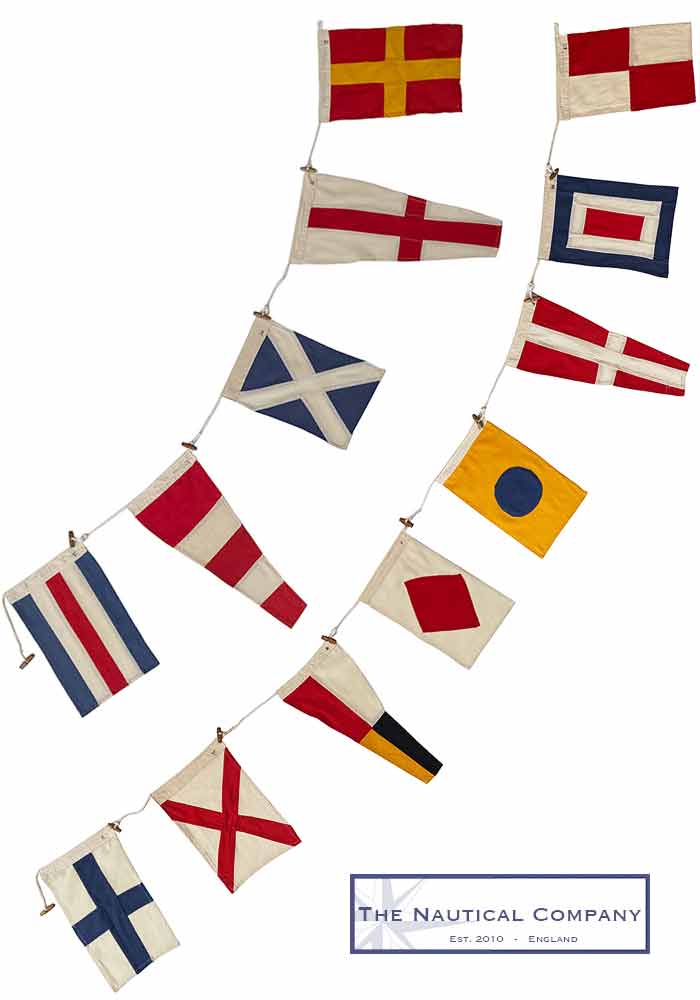 Vintage Nautical Signal Flags Bunting Boating - 2 sizes - THE NAUTICAL ...